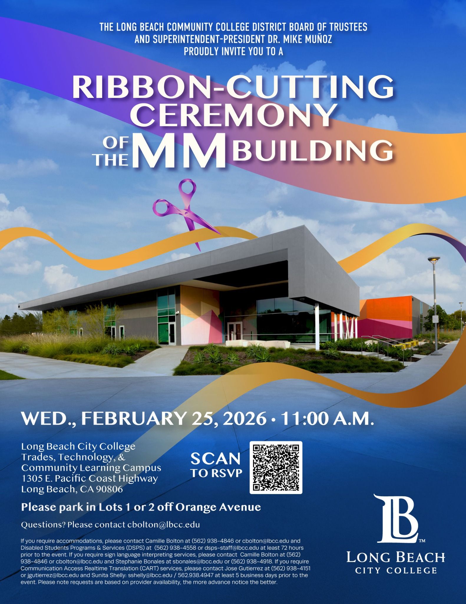 Building MM Ribbon Cutting - Long Beach City College Foundation